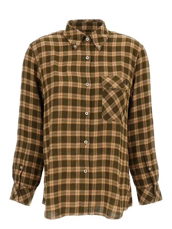 WALES BONNER Camicia Ritual In Flanella A Quadri - Multicolore