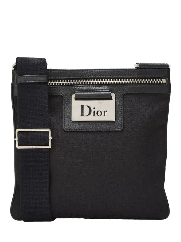 Dior Trotter Canvas Street Chic Crossbody Bag - Black