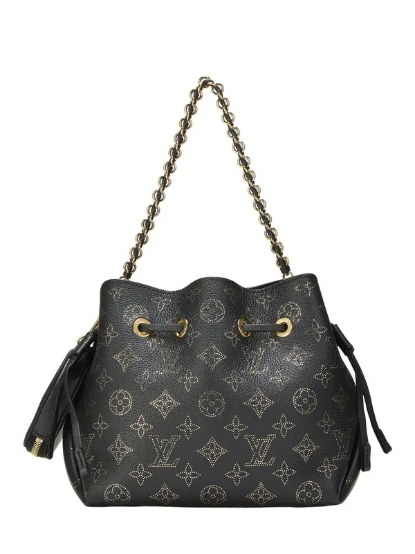 LOUIS VUITTON Monogram Mahina Bella Bucket Bag - Black