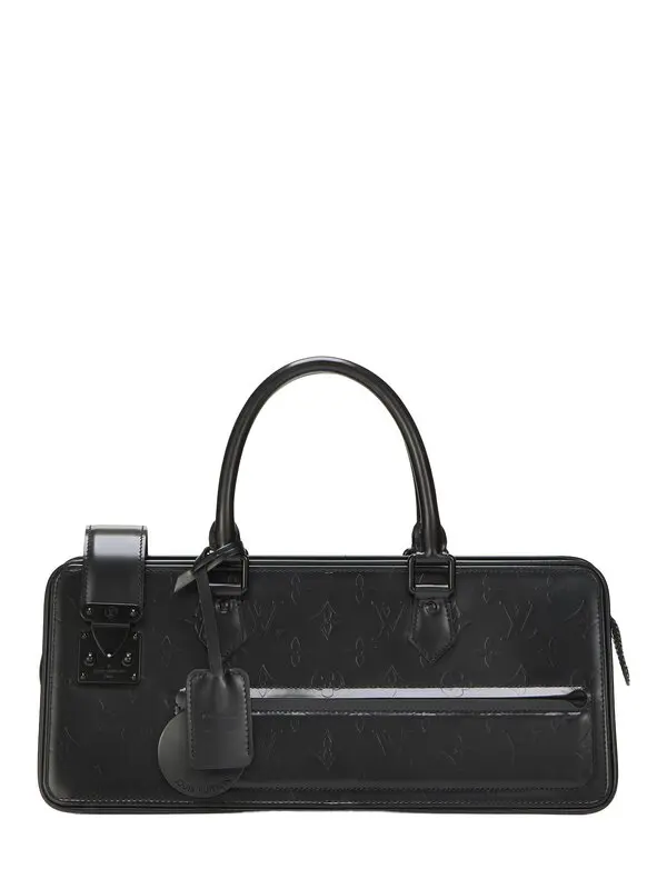 LOUIS VUITTON Monogram Leather Op Art Longuy - Black