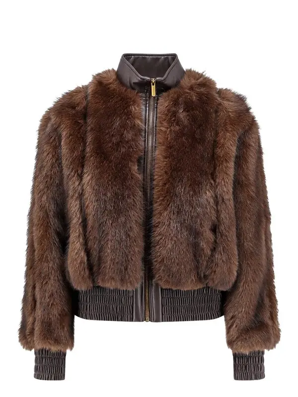 Zimmermann Valiant Faux Fur Jacket - Brown