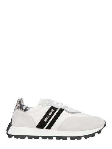 Roberto Cavalli Sneakers Size Textile Fibers, Leather - Light Grey