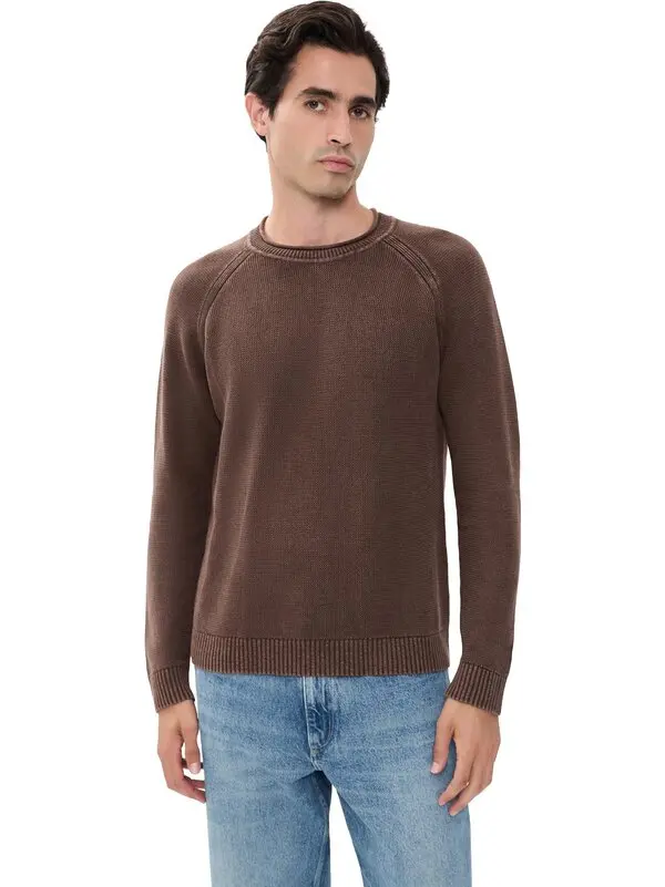 Marine Layer Garment Dye Roll Neck Sweater - Java
