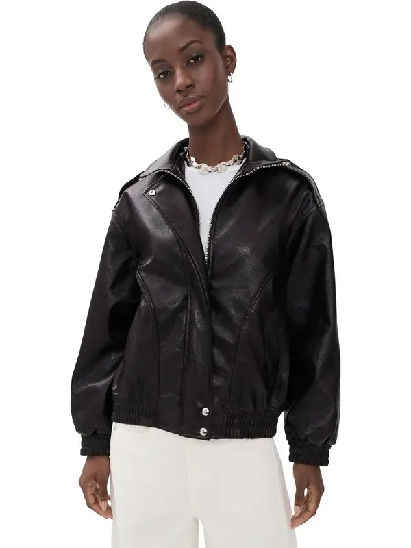 Blanknyc Hot Brew Bomber Jacket - Brown