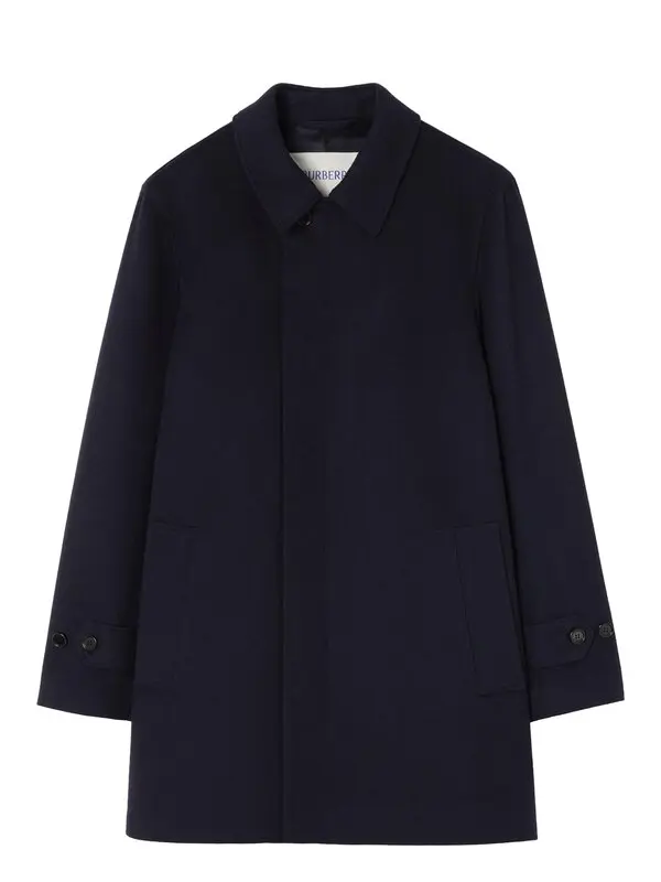 Burberry Cashmere Mid-length Car Coat - Navy