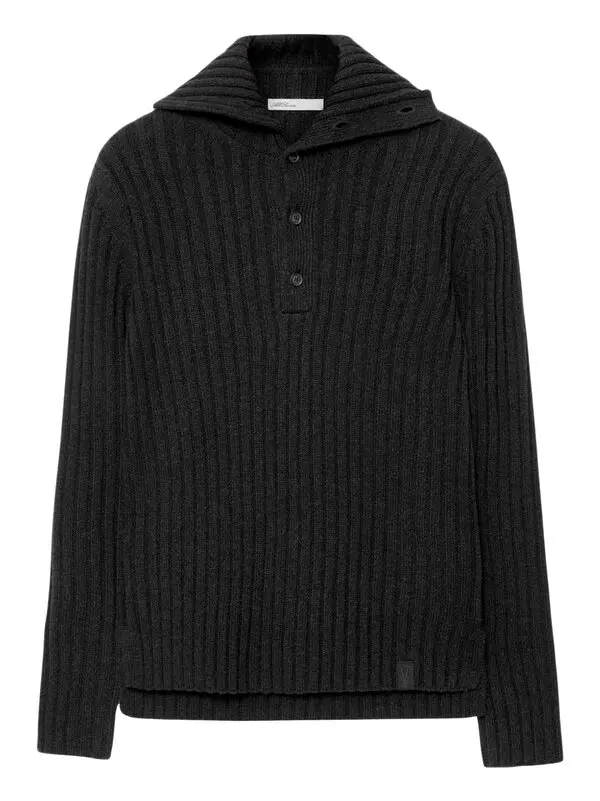 ALLSAINTS Merino Wool Funnel Neck Liev Sweater - Black