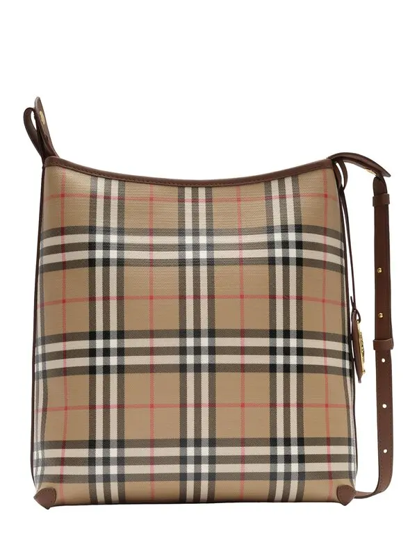 Burberry Small Check Shoulder Bag - Beige
