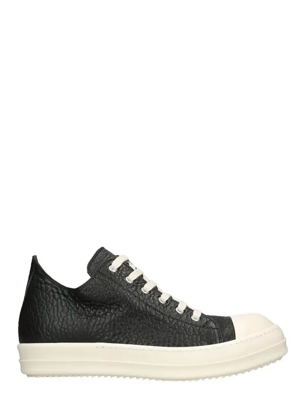 Rick Owens Leather Low-top Sneakers - Black