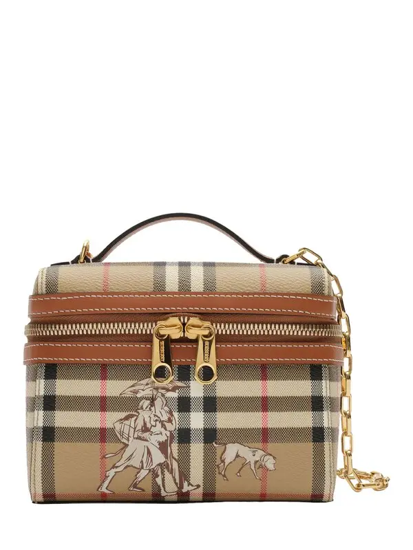 Burberry Check Mates Wash Bag - Beige