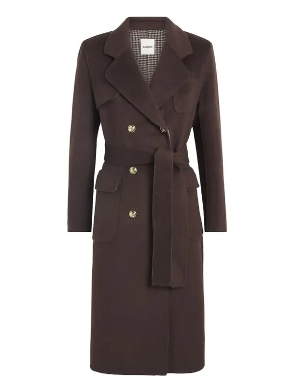 Sandro Wool-blend Belted Coat - Brown