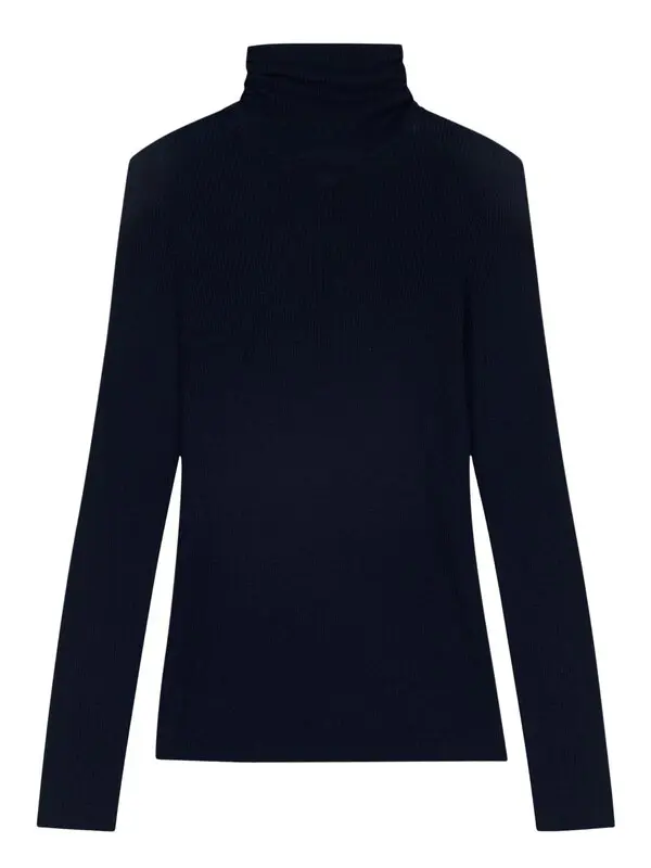 Maje Wool-silk Rollneck Sweater - Blue