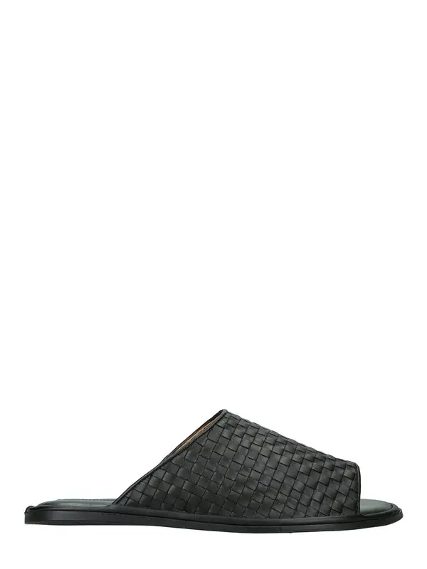 BROTINI Leather Woven Sandals - Black
