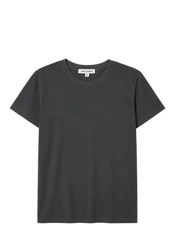 NOEND Supima Cotton Crew Neck Tee In Charcoal - Grey