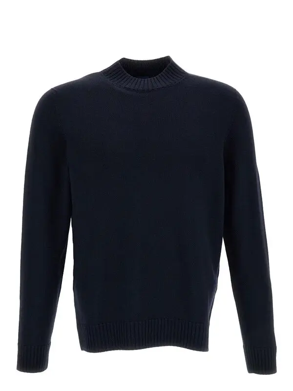 DRUMOHR Maglione Girocollo Rasato Tubico - Blu
