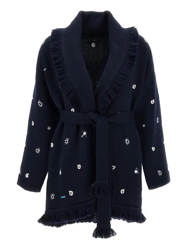Alanui Echoes Of The Bandana Cardigan - Blu