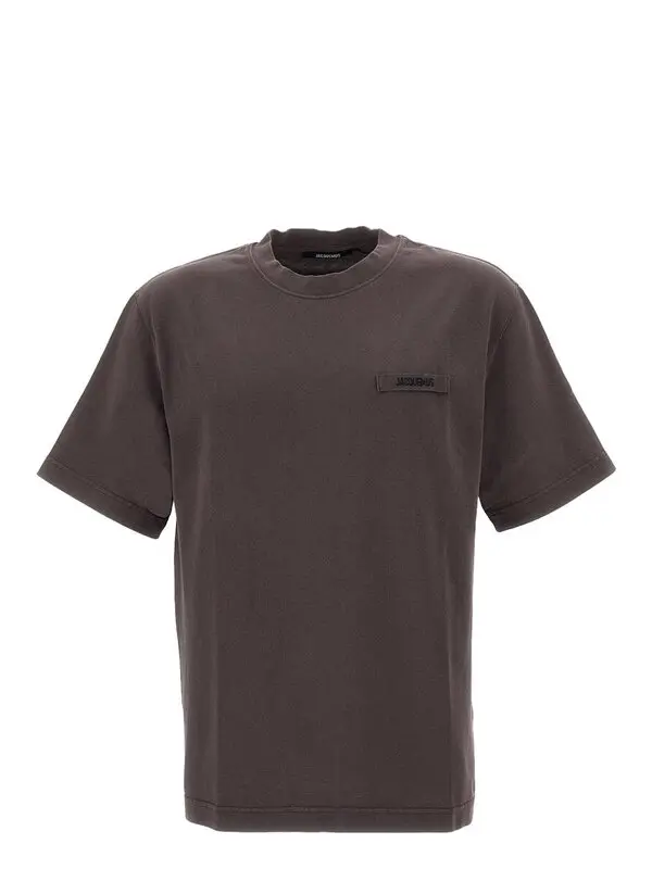 Jacquemus Maglietta Le Tshirt Gros Grain - Marrone