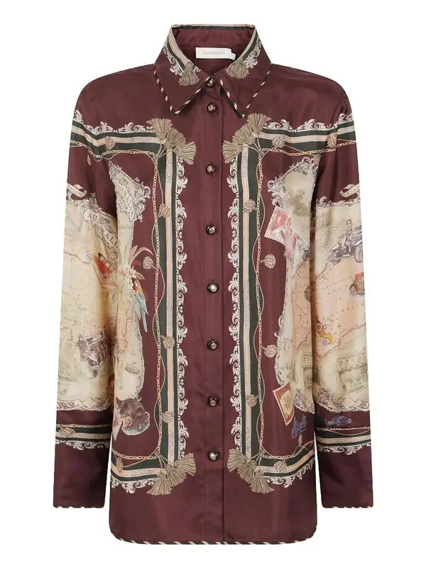 Zimmermann Valiant Printed Silk Shirt - Multicolor