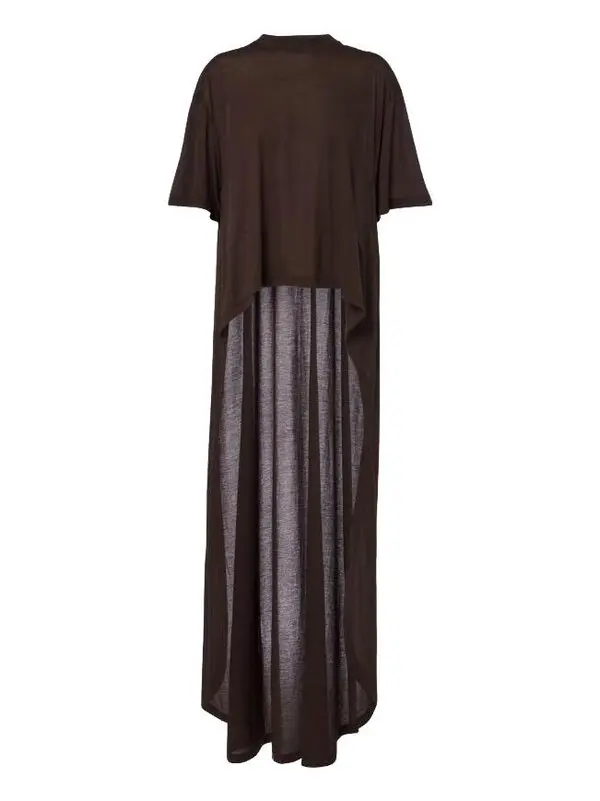 Balenciaga Asymmetric Cotton-blend Jersey T-shirt - Brown