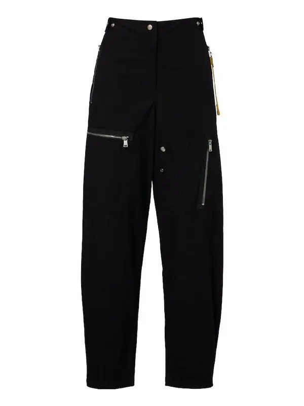 Fendi Cotton Cargo Pants - Black