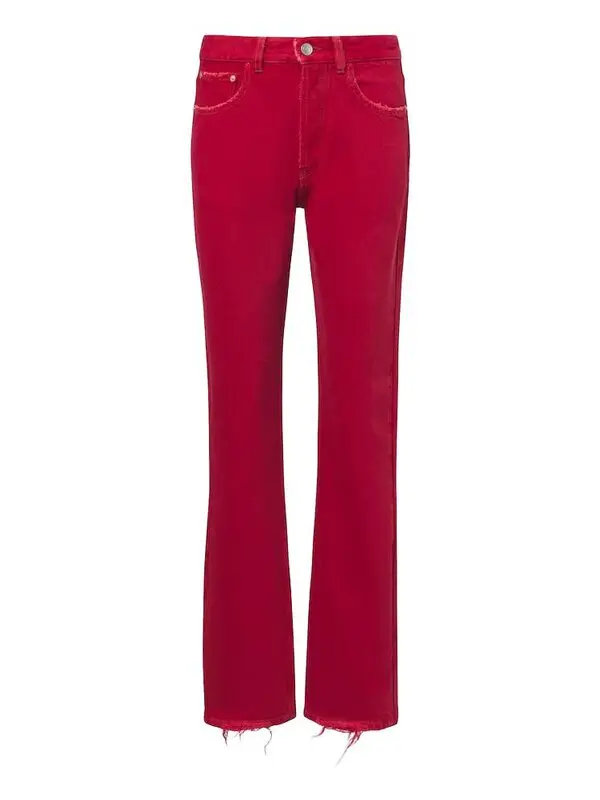 Isabel Marant Étoile Daya Distressed Slim Jeans - Red