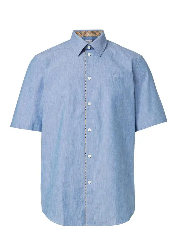 Burberry Ekd Cotton Shirt - Blue