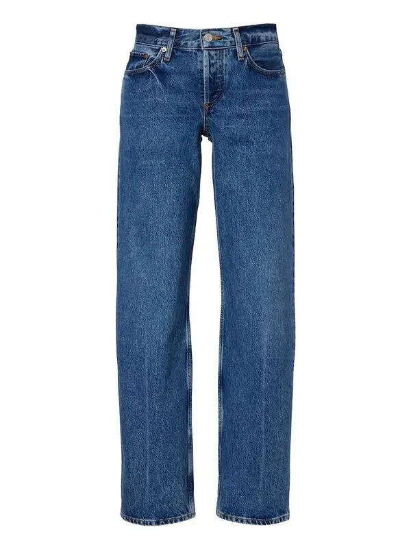 AGOLDE Low Rise Loose Straight Jeans - Blue