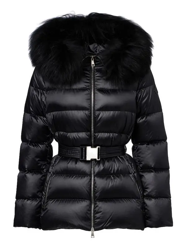 Moncler Cupidones Shearling-trimmed Down Jacket - Black