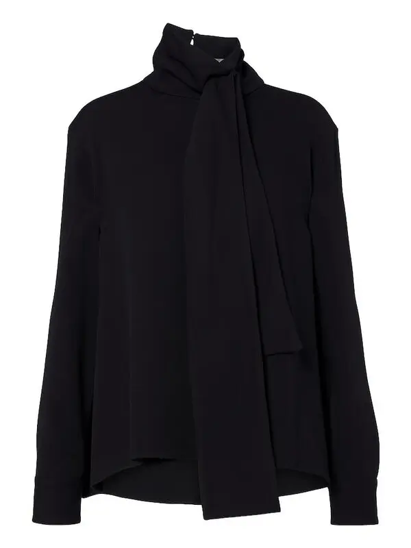 Balenciaga Silk And Wool Blouse - Black