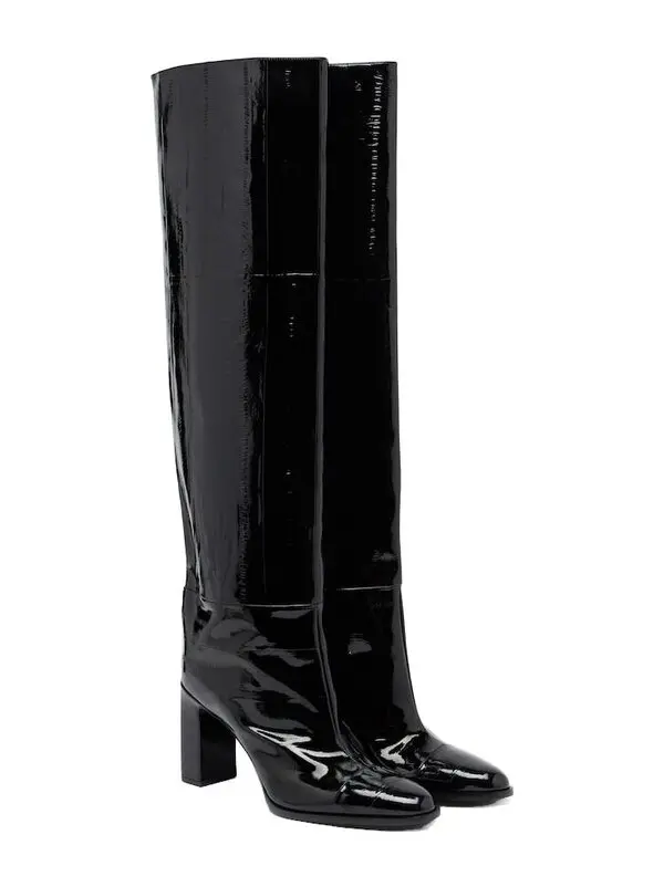 JIMMY CHOO Caly Leather Over-the-knee Boots - Black
