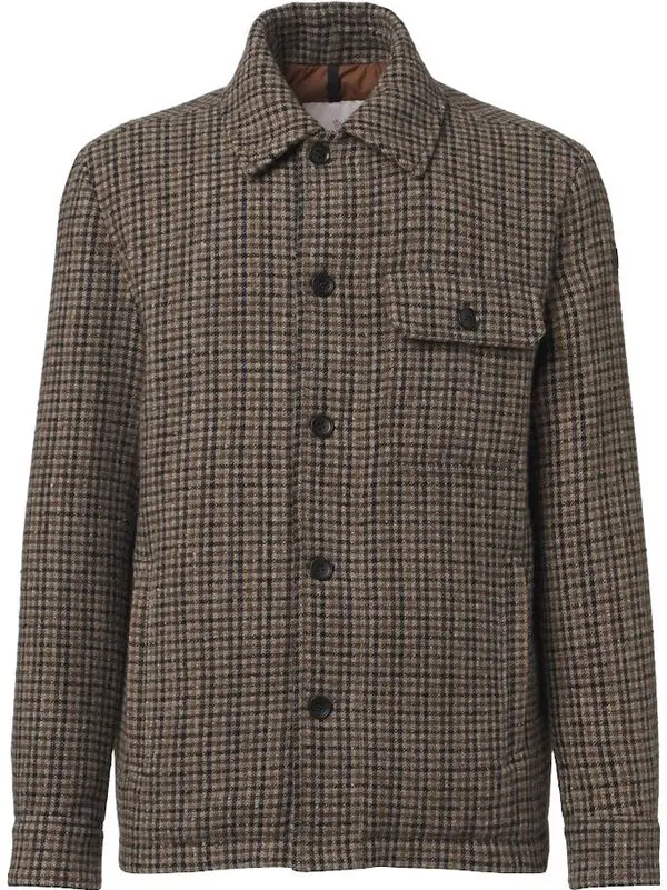 Moncler Wool-blend Tweed Field Jacket - Brown