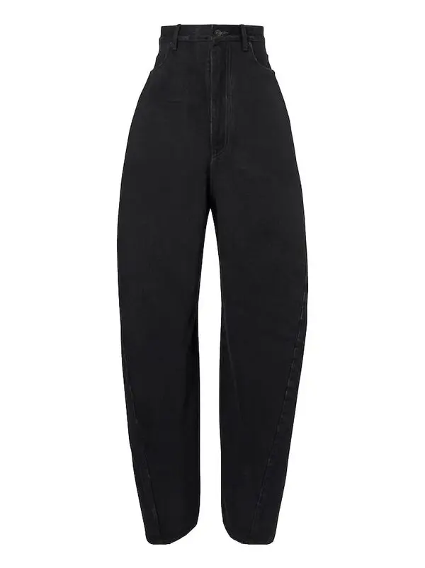 Balenciaga Mid-rise Barrel-leg Jeans - Black