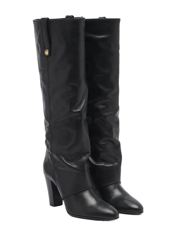 Chloé Anouk Leather Knee-high Boots - Black