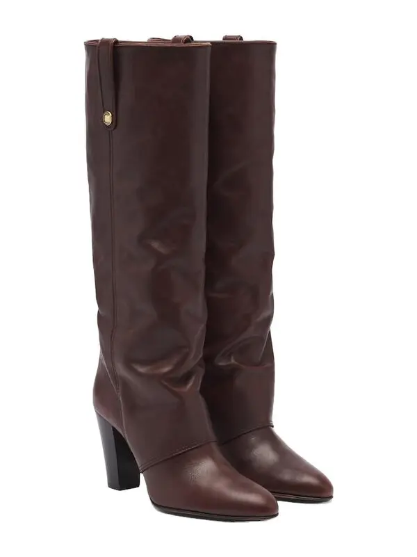 Chloé Anouk Leather Knee-high Boots - Brown