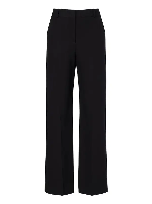 Fendi Silk And Cotton Wide-leg Pants - Black