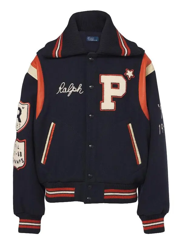Polo Ralph Lauren Patch-appliqué Wool-blend Varsity Jacket - Multicoloured