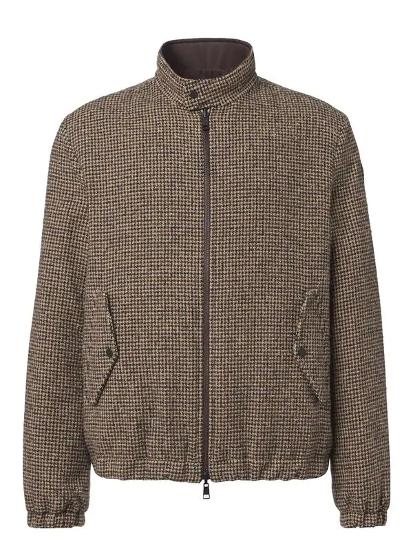 Moncler Ebrodel Reversible Wool-blend Down Jacket - Brown