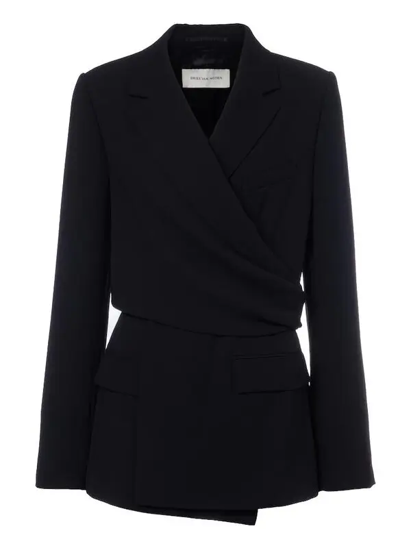 Dries Van Noten Draped Jacket - Black
