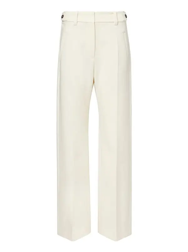 Brunello Cucinelli High-rise Wide-leg Pants - White