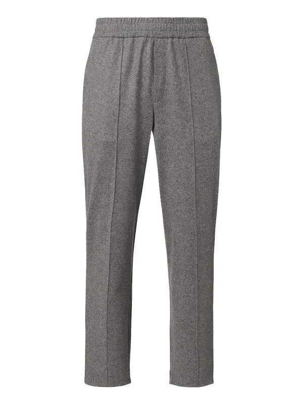 Moncler Flannel Straight Pants - Grey