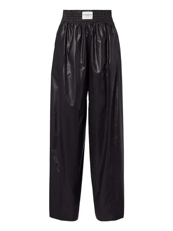 Givenchy Logo Wide-leg Pants - Black