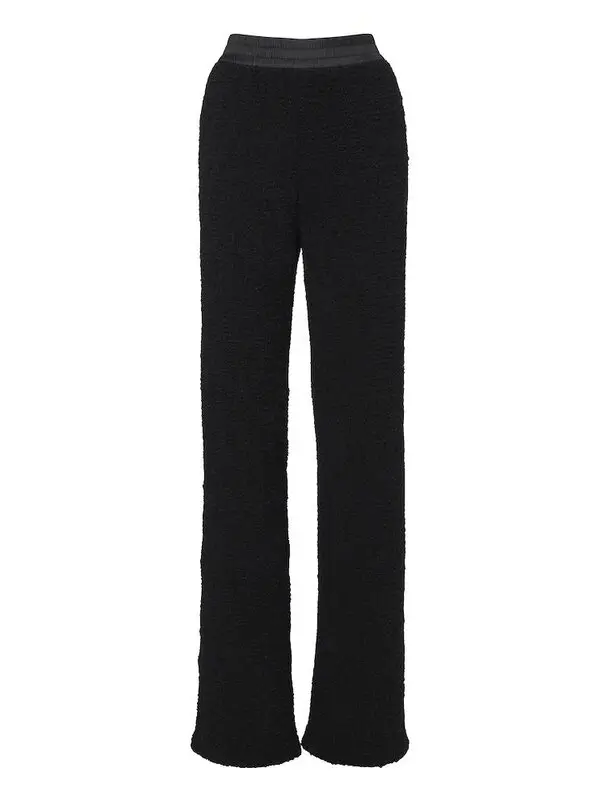 Moncler Bouclé Wide-leg Pants - Black
