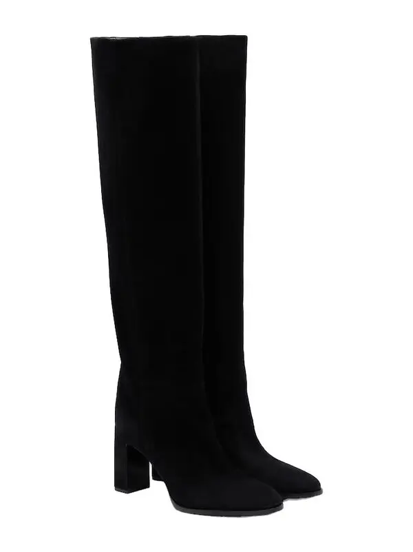 JIMMY CHOO Caly Suede Over-the-knee Boots - Black