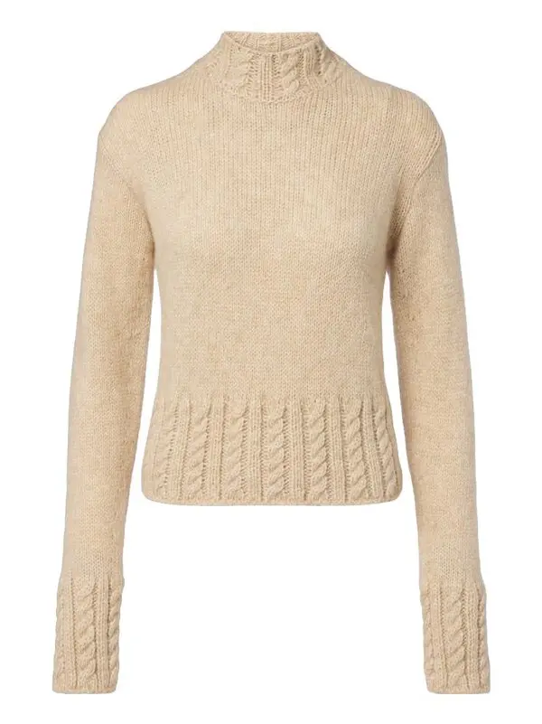 Moncler Alpaca And Wool-blend Sweater - Beige