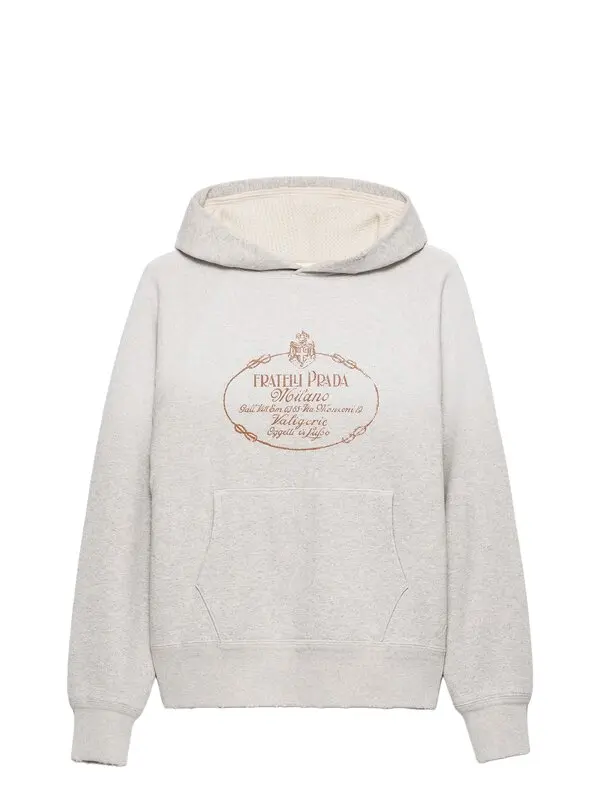 Prada Cotton Fleece Hoodie - Grey