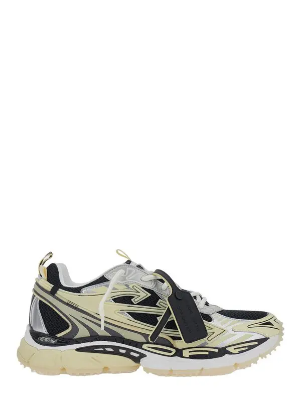 Off-White Ow Be Right' Grey Low Sneakers With Zip-tie In Mesh And Leather For - Multicolor