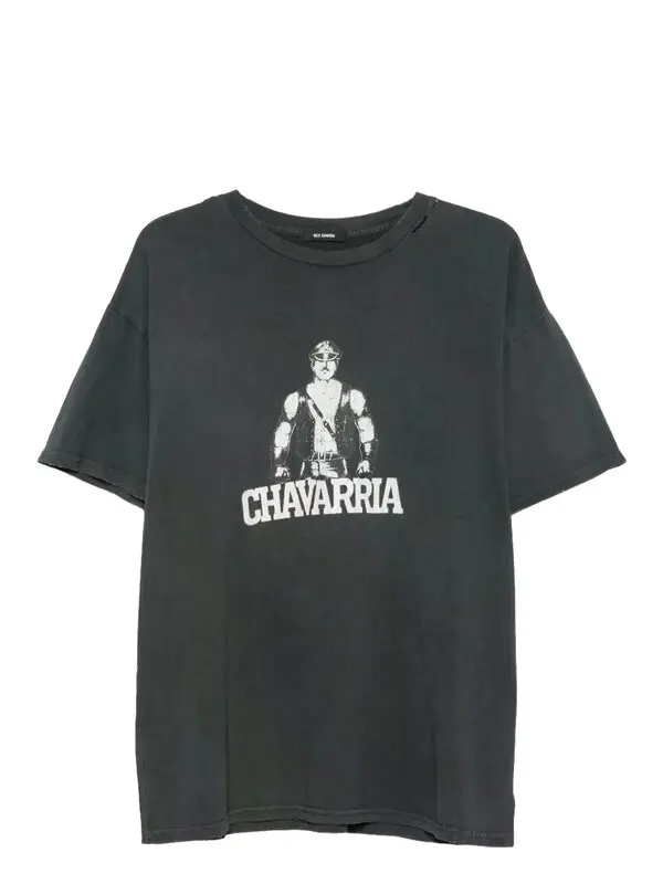 WILLY CHAVARRIA Leather Daddy Easy Graphic-print T-shirt - Grey