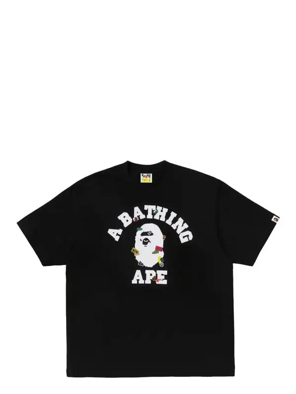 A BATHING APE Logo-print Short-sleeve T-shirt - Black