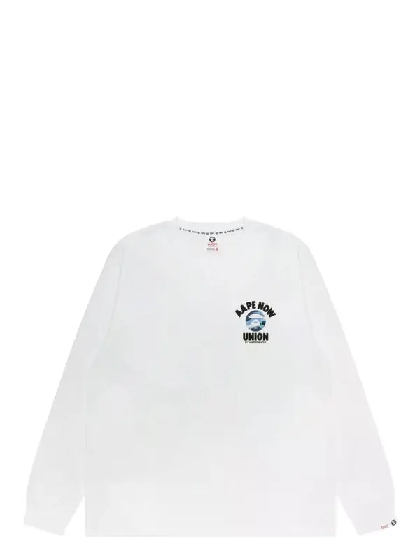 AAPE BY *A BATHING APE Logo-print Long-sleeve T-shirt - White