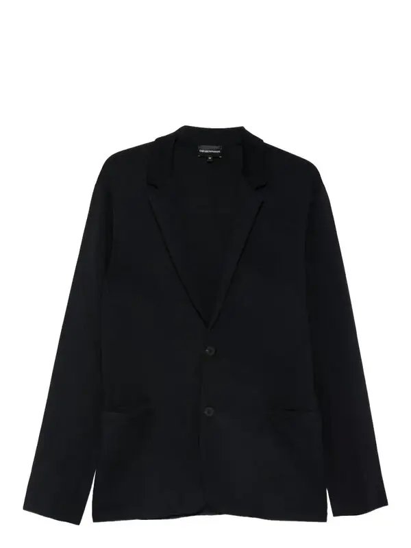 Emporio Armani Single-breasted Notch-lapel Jacket - Black