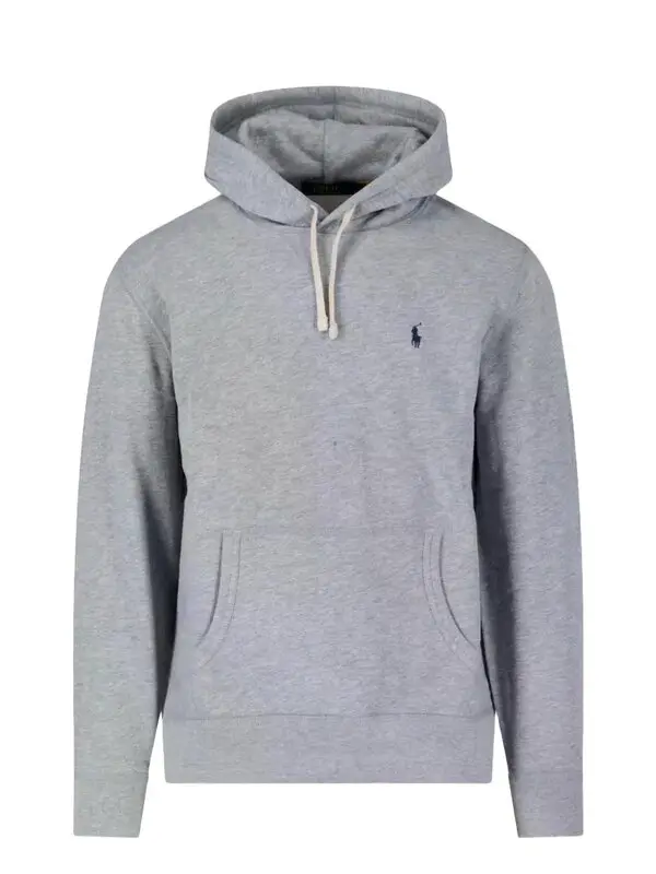 Polo Ralph Lauren Logo-embroidered Hoodie - Grey